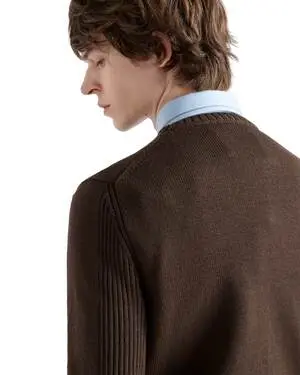 Prada Wool Sweater With Nylon Patch Pocket
