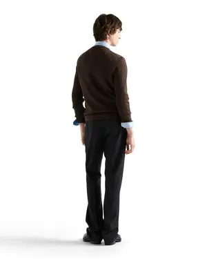 Prada Wool Sweater With Nylon Patch Pocket