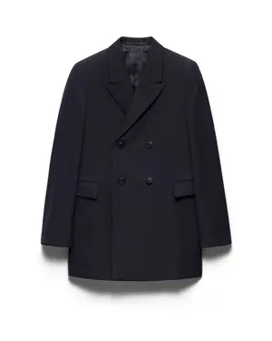Prada Double-breasted Wool Jacket - Blue