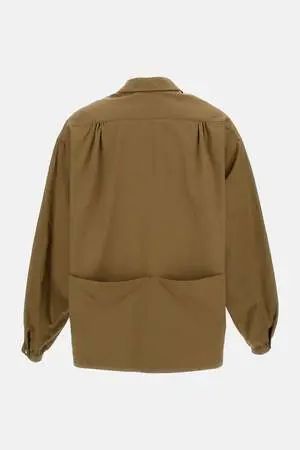 MAISON JEJIA Cotton Shirt With Round Collar And Front Pockets