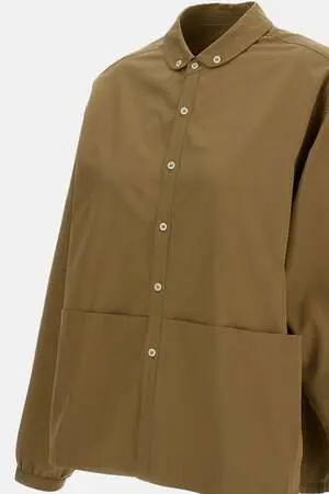MAISON JEJIA Cotton Shirt With Round Collar And Front Pockets