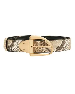 CULT GAIA Cult Gaia Python-Embossed Leather Belt