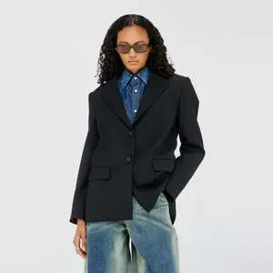 DIESEL® Wool Blend Blazer - Black