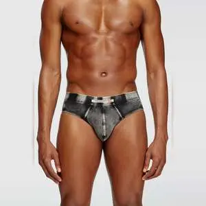 DIESEL® Denim-effect Briefs - Black