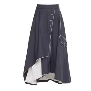 JULIA ALLERT Tailored Asymmetrical Midi Skirt