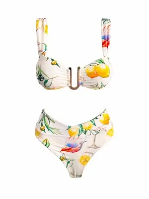 PLIVATI Marcella Bikini Top — Adriatic - Yellow
