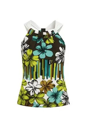 CONQUISTA Floral Halter Neck Top