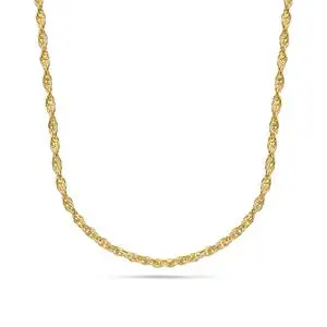 SIF JAKOBS JEWELLERY Sterling Twisted Rope Chain Necklace - Gold
