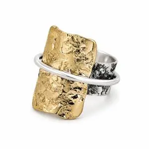 KARYN CHOPIK STUDIO LTD Silver / Gold Shibumi Ring - Silver/gold