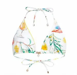 PLIVATI Amara Triangle Bikini Top — Adriatic - Yellow