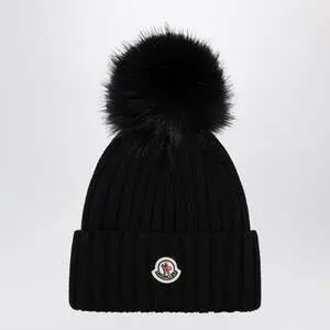 Moncler Wool Beanie With Pom-pom