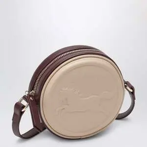 Chloé Circular Shoulder Bag In Light Pink Leather