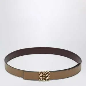Loewe Reversible Leather Belt - Burgundy