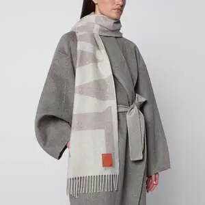 Loewe Light Cashmere Scarf With Anagram Patch