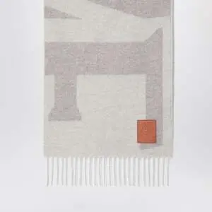 Loewe Light Cashmere Scarf With Anagram Patch