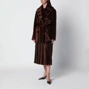BB COUTURE Beth Coat With Belt - Brown