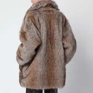 BB COUTURE Brigitte Coat In Wolf-effect Faux Fur