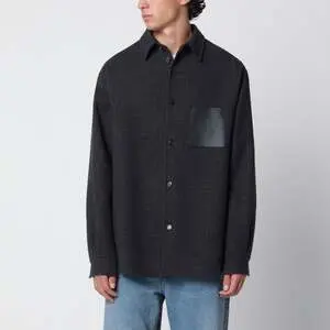 Loewe Dark Navy Shirt Jacket With Anagram Pocket