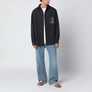 Loewe Dark Navy Shirt Jacket With Anagram Pocket