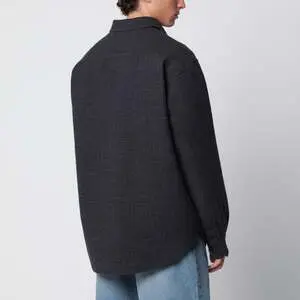 Loewe Dark Navy Shirt Jacket With Anagram Pocket
