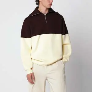 Loewe Yellow Half-zip Sweatshirt In Cotton Blend