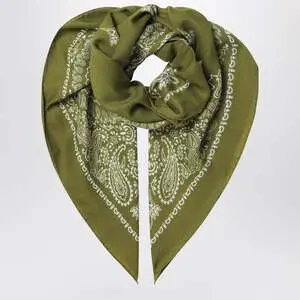 Destin Pistachio Judy Bandana Scarf In Wool - Green