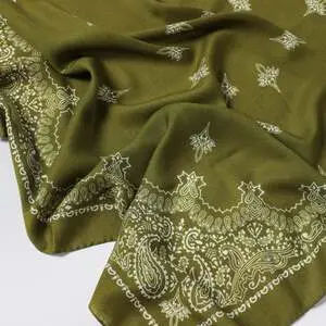 Destin Pistachio Judy Bandana Scarf In Wool - Green