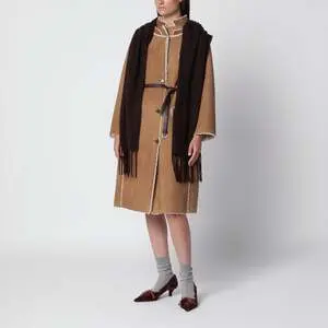 Destin Opus Scarf In Wool - Brown