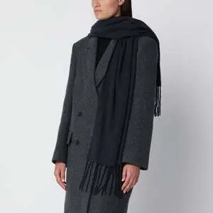 Destin Navy Opus Scarf In Wool - Blue