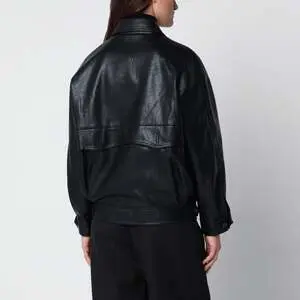 Source Unknown Faux Leather Double-breasted Jacket