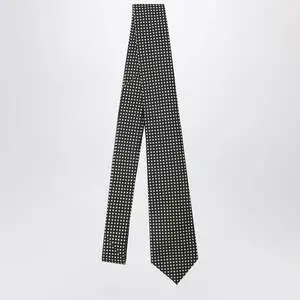 TOM FORD Silk Tie With Micro-square Pattern