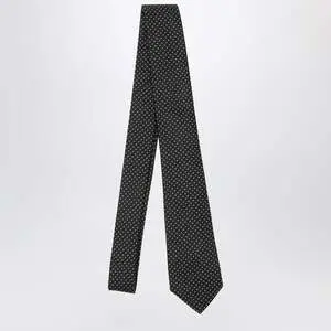 TOM FORD Silk Tie With Micro-circle Pattern