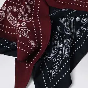 Destin Navy Blue/burgundy Triangular Bandana Scarf