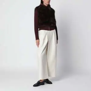 Source Unknown Meti Cardigan With Faux-fur Insert