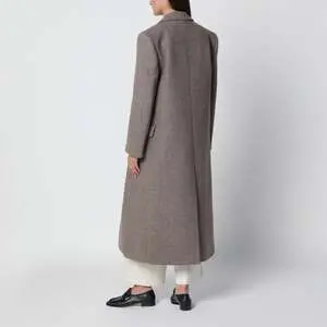 Source Unknown Reyna Double-breasted Herringbone Coat