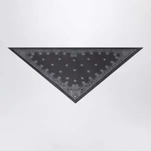 Destin Red Triangular Bandana Scarf In Wool