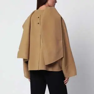 Source Unknown Oversized Wool Cloth Coat With Asymmetrical Panel