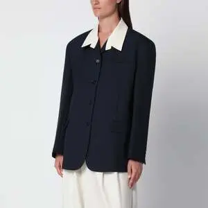 Source Unknown Suki Navy Single-breasted Jacket