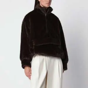 Source Unknown Faux Fur Half-zip Sweatshirt