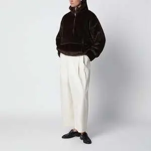 Source Unknown Faux Fur Half-zip Sweatshirt