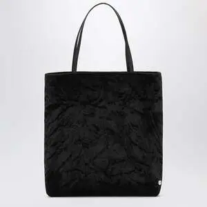 VALESQUE Thea Velvet Tote Bag - Black