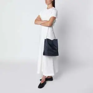 VALESQUE Navy Nylon Bucket Tote Bag