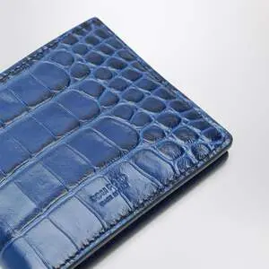 TOM FORD Bifold Wallet In Glossy Crocodile-effect Leather