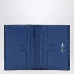 TOM FORD Book-style Card Holder In Glossy Crocodile-effect Leather