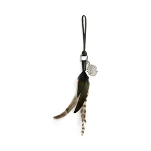 Ralph Lauren Goatskin & Feathers Bag Charm