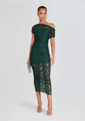 SEROYA Noel Mesh Midi Dress