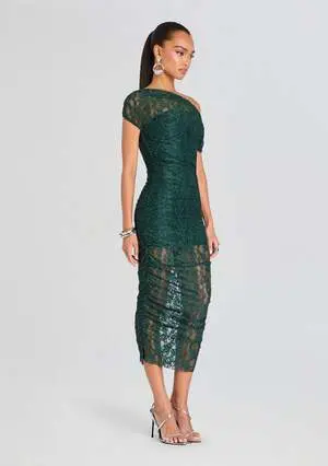 SEROYA Noel Mesh Midi Dress
