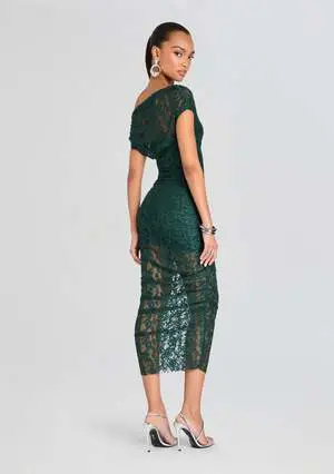 SEROYA Noel Mesh Midi Dress