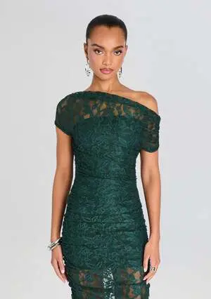 SEROYA Noel Mesh Midi Dress