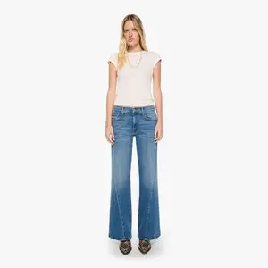 MOTHER The Mid Rise Sidestepper Twist Sneak Strike It Rich Jeans - Blue